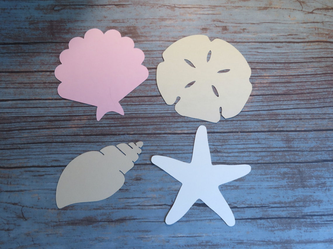 Seashell Die Cuts - 20 Pcs - Shell, Sand Dollar, Starfish - Paper ...