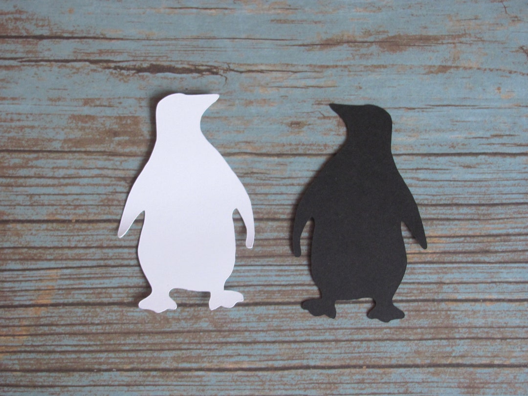 Penguin Die Cuts - 20 Pcs - Paper Shapes Cardstock Cutouts - Etsy