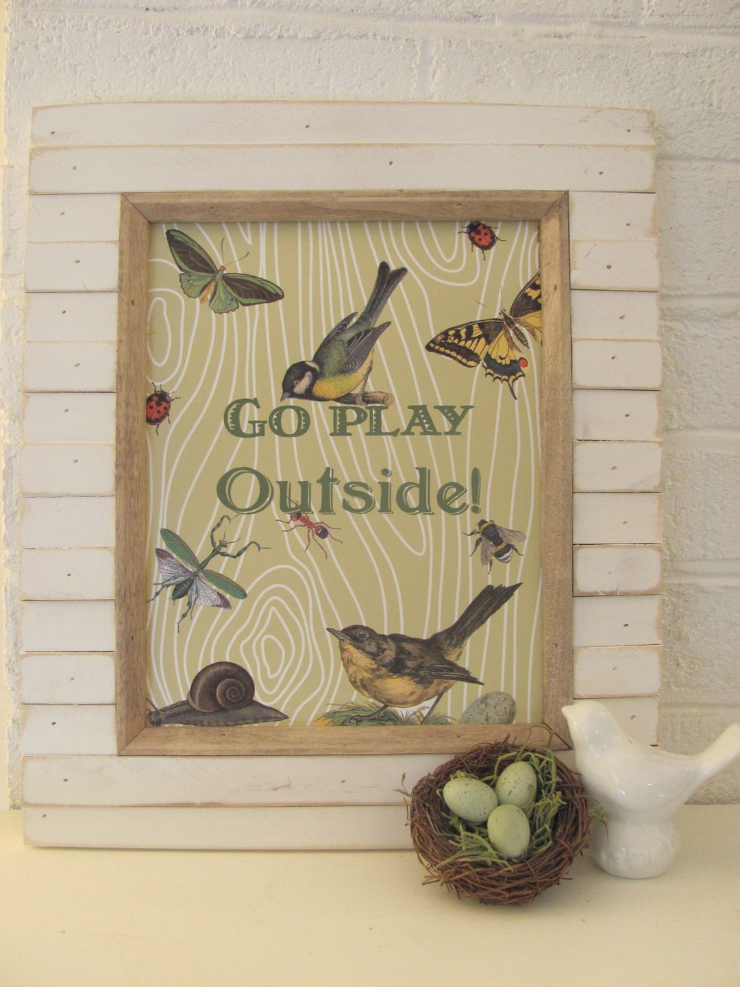 Printable Quote "go Play Outside!" Kids Wall Art Decor Poster Nursery ...