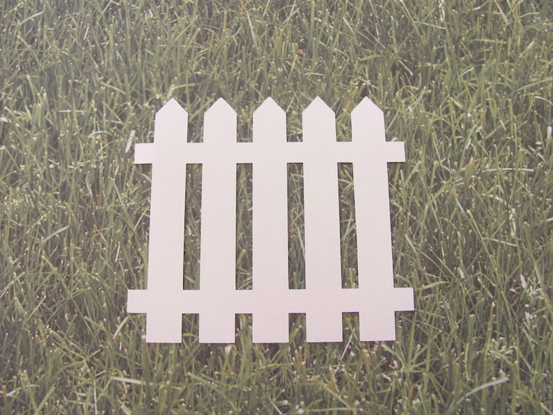 Picket Fence Die Cuts - 20 Pcs - Paper Shapes Cardstock Cutouts - Etsy