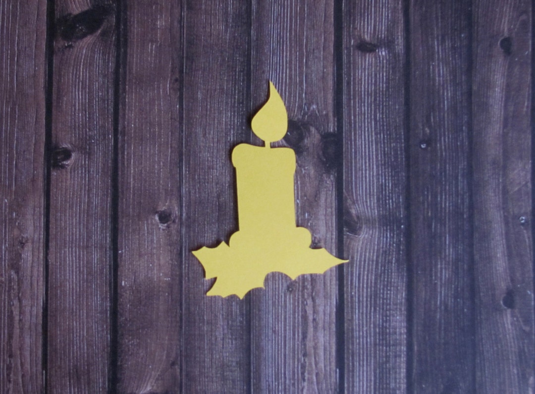 Christmas Candle Die Cuts - 20 Pcs - Paper Shapes Cardstock Cutouts - Etsy