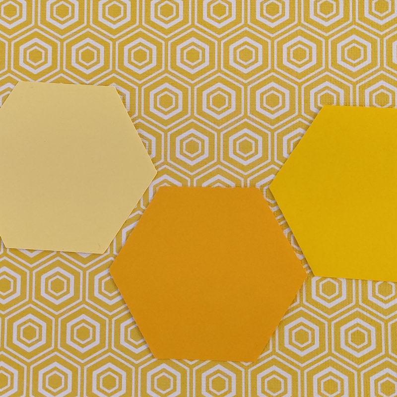 Yellow Paper Hexagon - Etsy