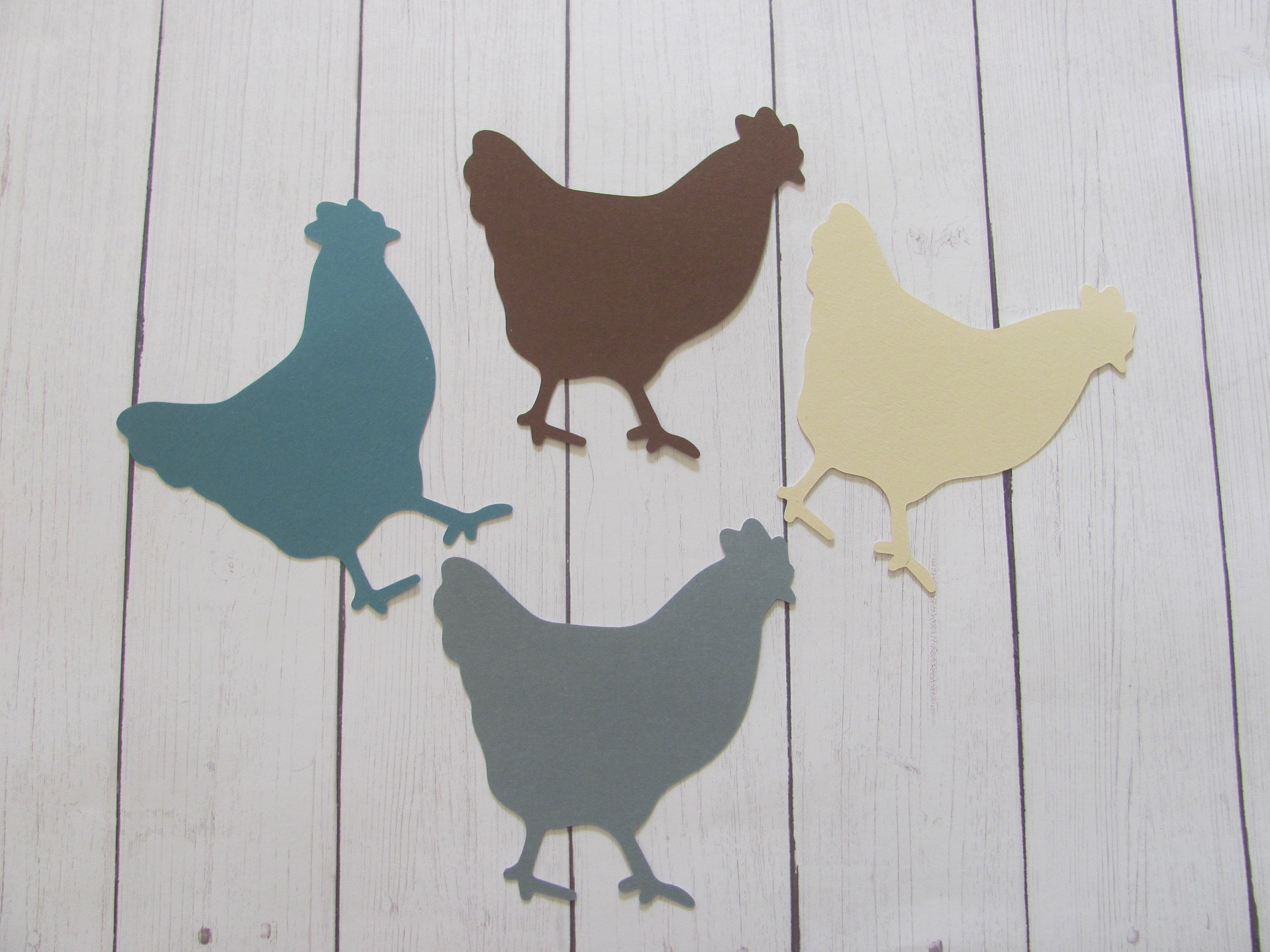 Chicken Die Cuts 20 Pcs Paper Shapes Cardstock Cutouts - Etsy