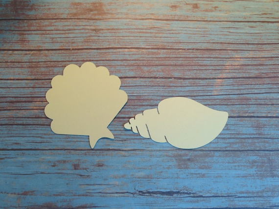 Shell Die Cuts 20 pcs Paper Shapes Cardstock Cutouts | Etsy