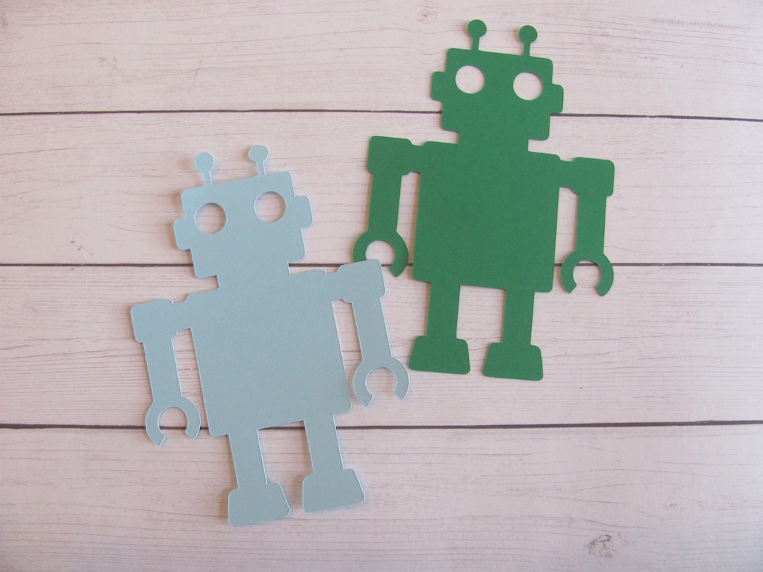 Robot Die Cuts - 20 Pcs - Paper Shapes Cardstock Cutouts - Etsy