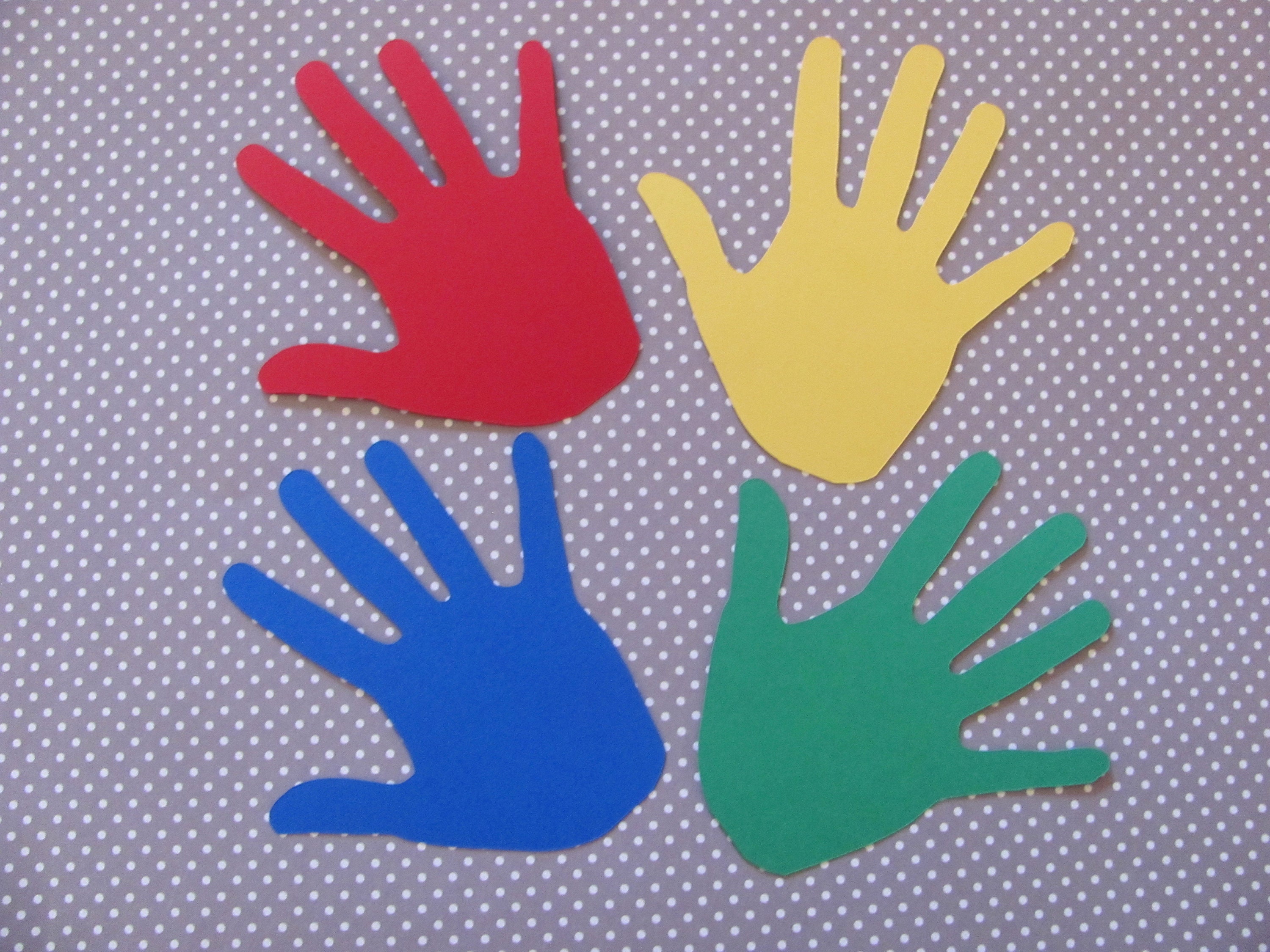 Hands Die Cuts 20 Pcs Paper Shapes Cardstock Cutouts - Etsy