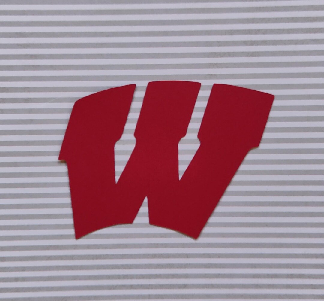 Wisconsin Badgers W Die Cuts - 20 Pcs - Paper Shapes Cardstock Cutouts ...