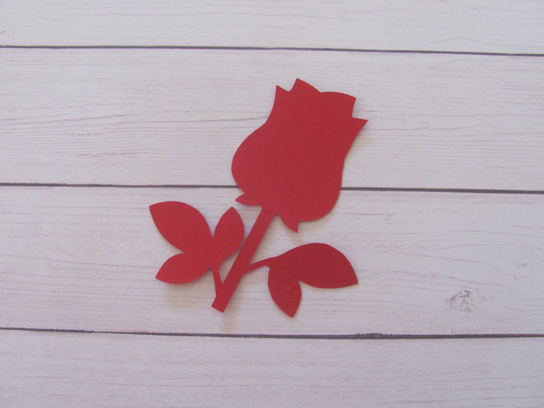 Rose Valentine's Day Die Cuts - 20 Pcs - Paper Shapes Cardstock Cutouts ...