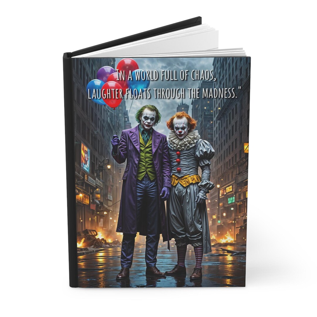 The Joker and Pennywise - Hardcover Journal Matte - Etsy