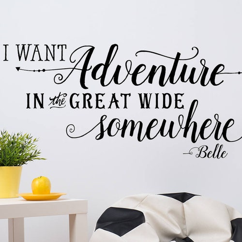 Kid's Room Wall Decal I Want Adventure in the Great Wide - Etsy