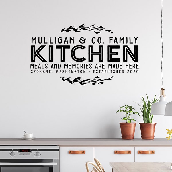 Kitchen Wall Decal - Etsy