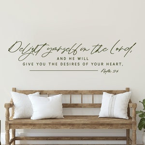 Scripture Wall Decal Delight Yourself in the Lord Lettering for Wall ...