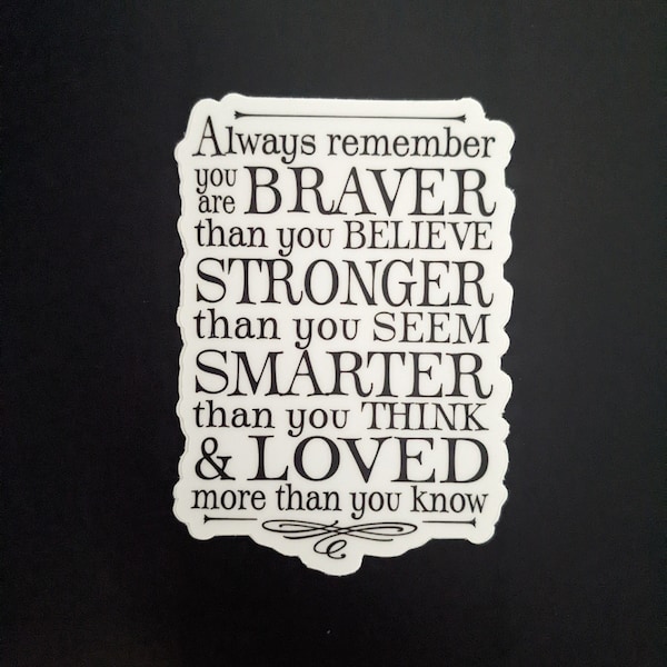 You Are Braver Than You Believe - Etsy