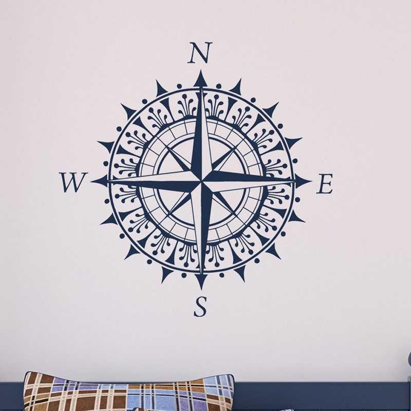 Compass Wall Decal - Etsy