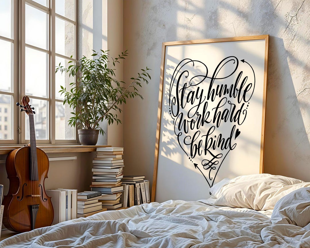 Inspirational Quote Digital Wall Art Modern Hand Lettered Sign ...