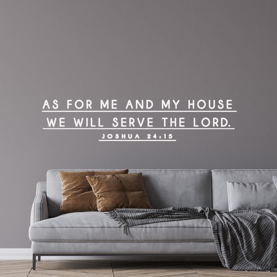 As for Me and My House Decal Bible Verse Wall Decal Modern Faith Based ...