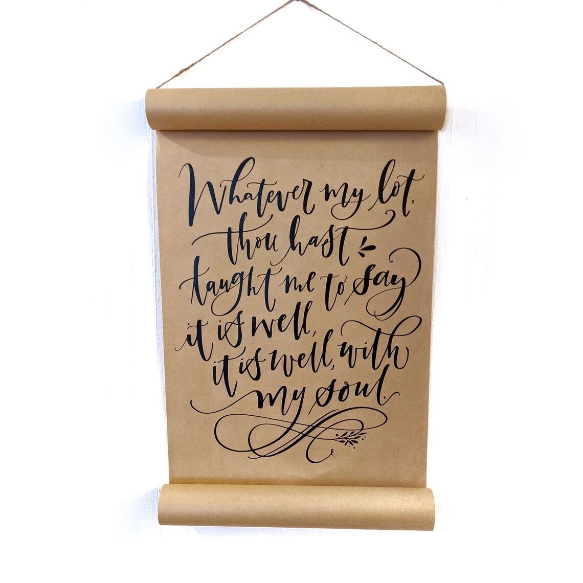 Farmhouse Paper Scroll Fixer Upper Style It is Well With My - Etsy