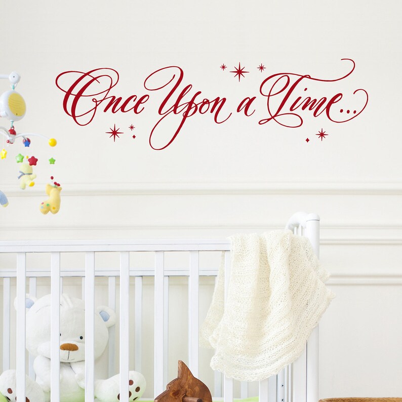 Once Upon a Time Wall Decal Nursery Wall Decor Girl's - Etsy