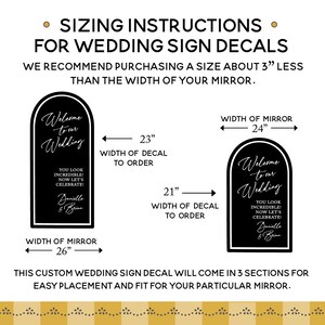Welcome Wedding Sign Personalized Decal for Custom Wedding Decor Decal ...