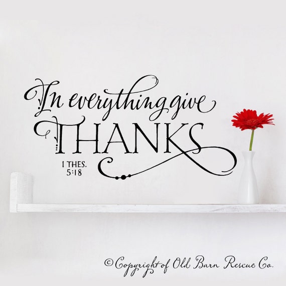 In Everything Give Thanks Wall Decal