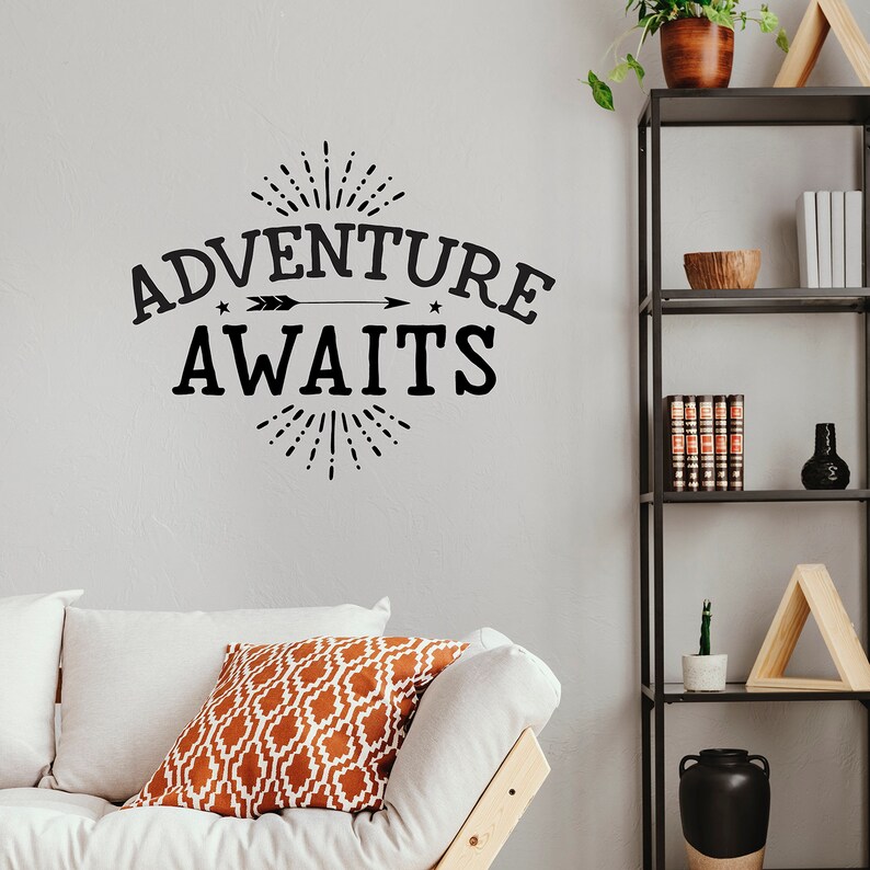 Adventure Awaits Wall Decal Nursery Decor Adventure Quote - Etsy