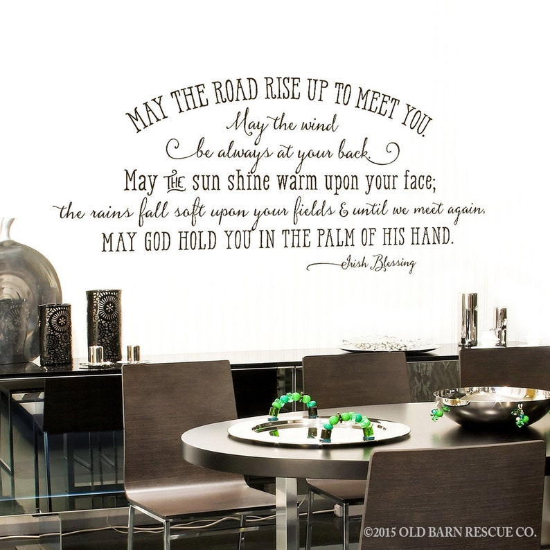 May the Road Rise up to Meet You Irish Blessing Vinyl Wall - Etsy