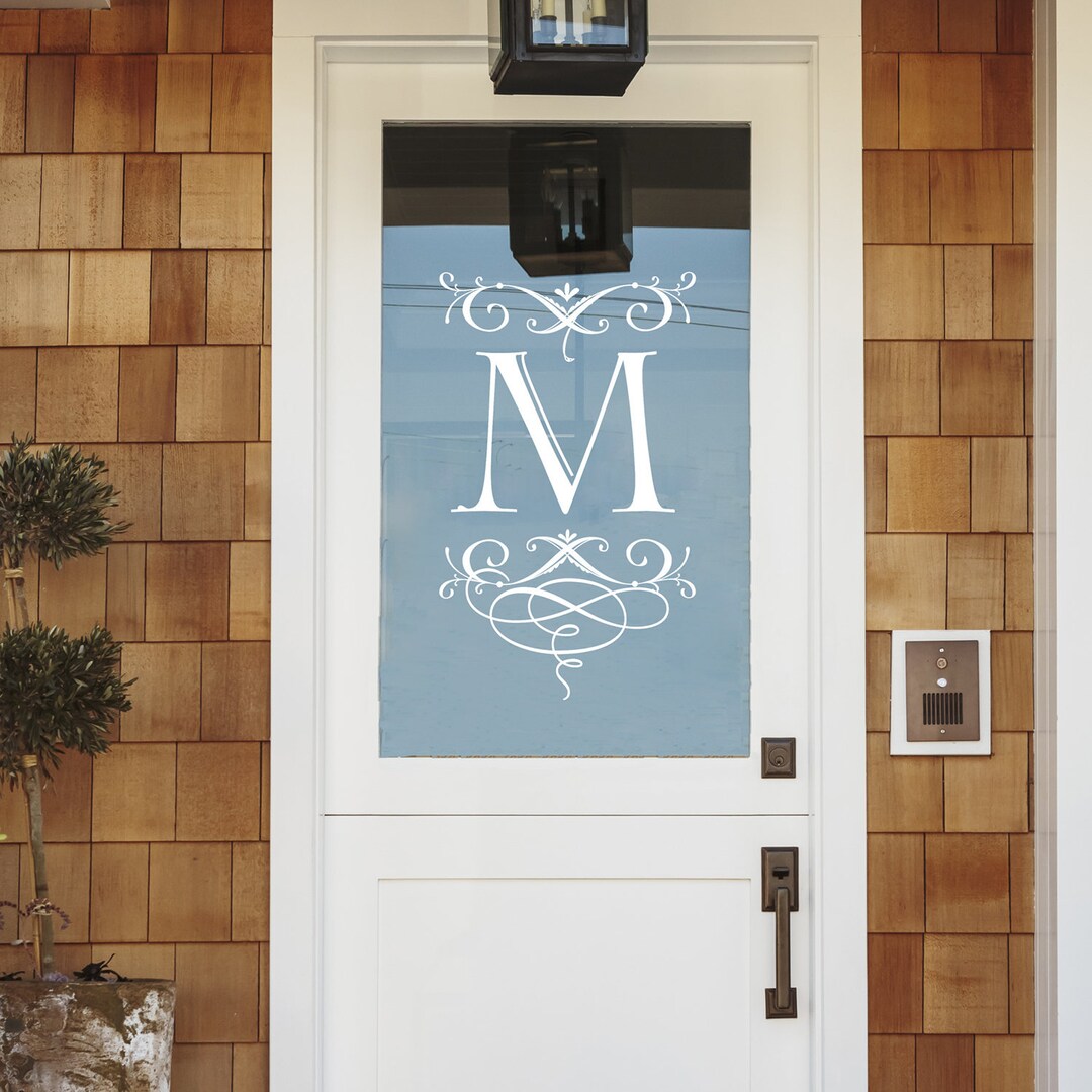 Personalized Glass Storm Door Decal Front Door Decal Family Monogram ...