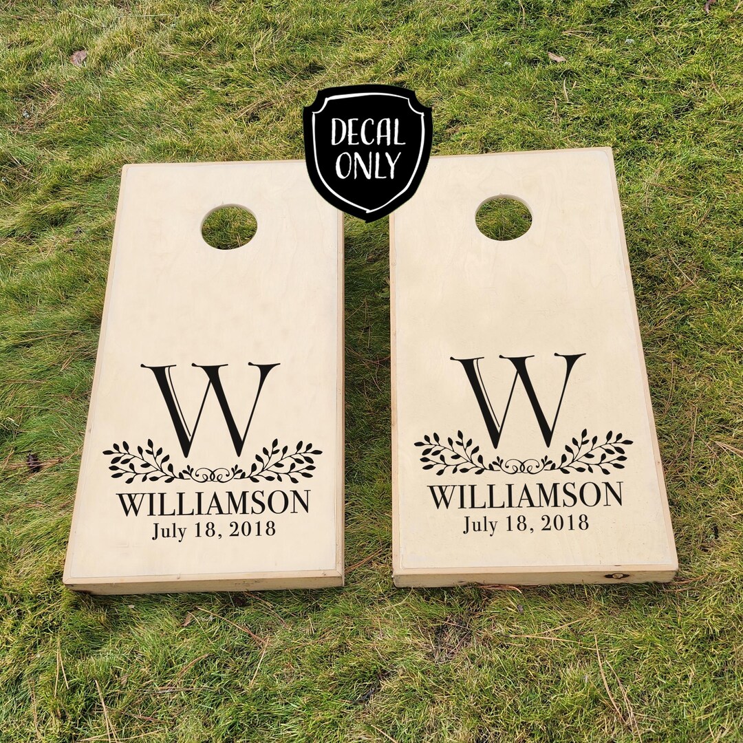 Corn Hole Decals Bean Bag Toss Personalized Cornhole Board Stickers for ...