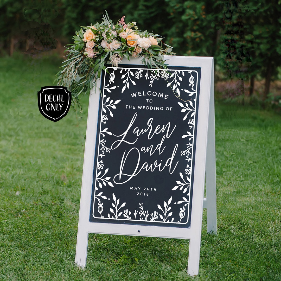 Personalized Wedding Decal DIY Wedding Signs Welcome to the Wedding of ...