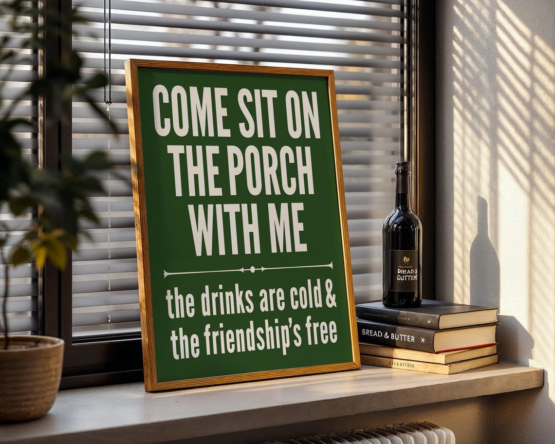 Porch Quote Printable Wall Art Download Come Sit on the Porch With Me ...