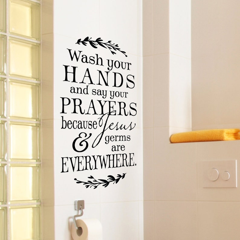 Germs Are Everywhere Bathroom Bathroom Decal Wash Your Hands - Etsy