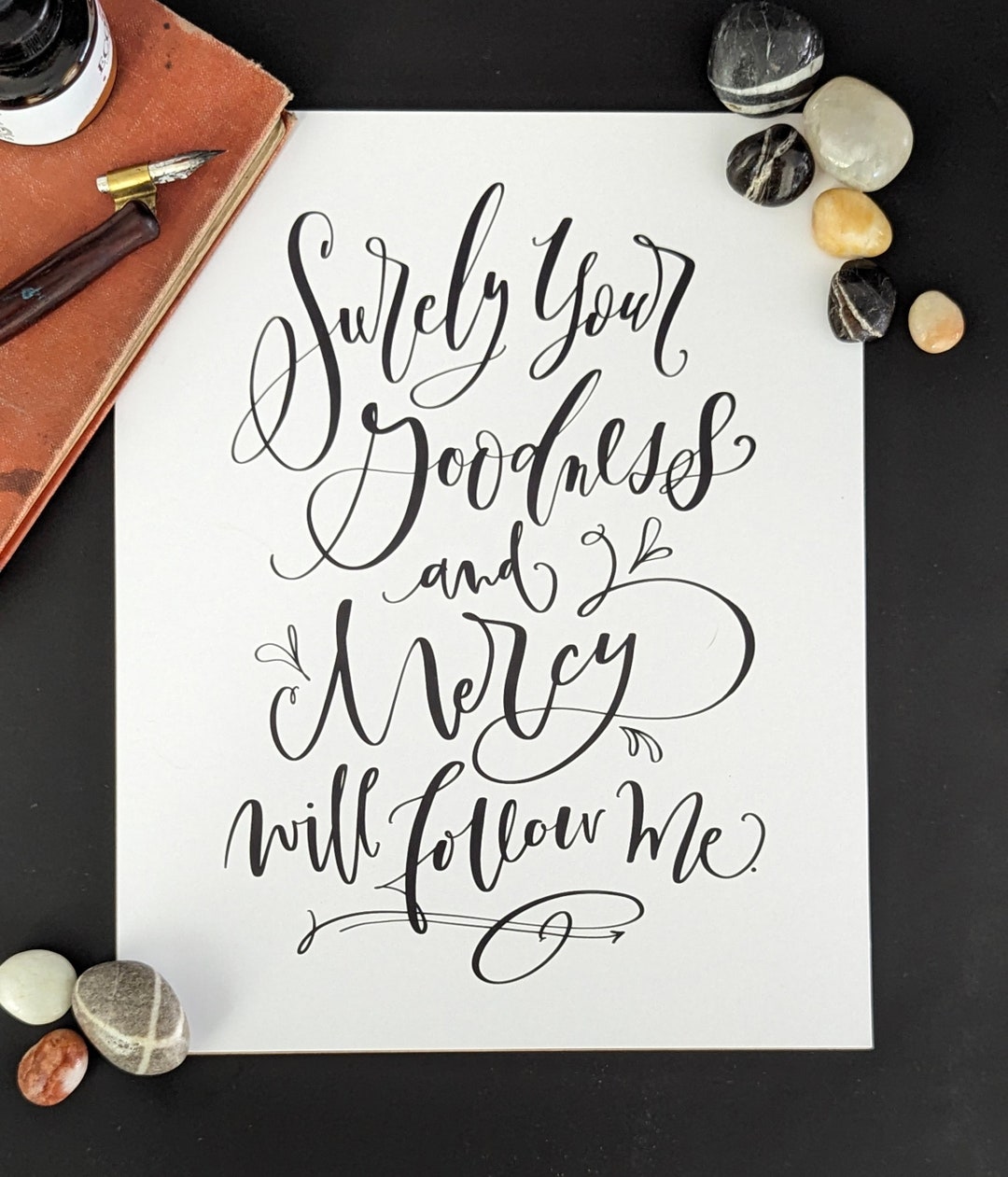 Surely Goodness and Mercy Will Follow Me Hymn Lyrics Art Print ...