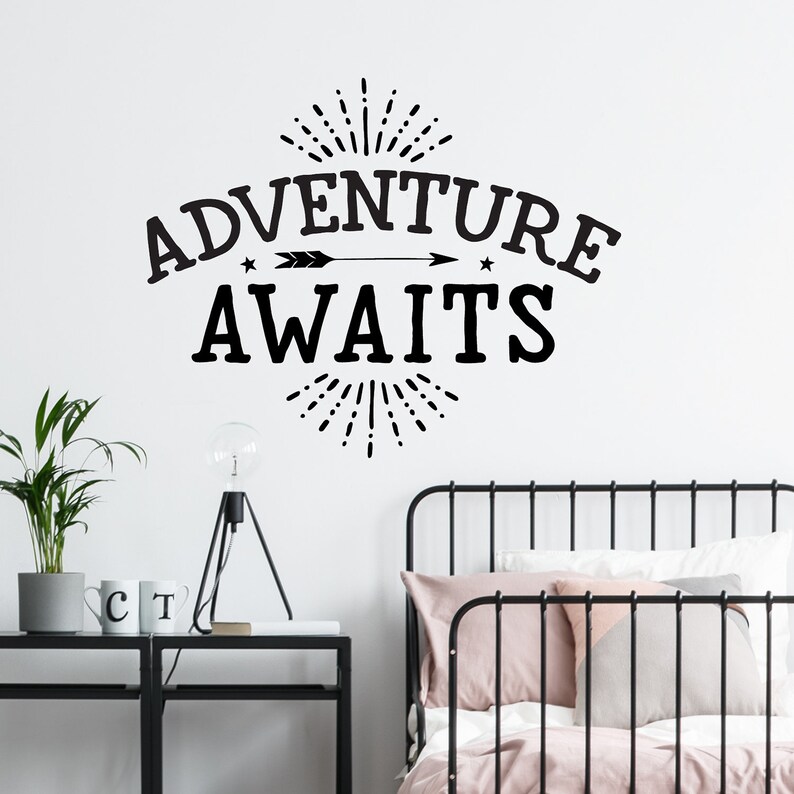 Adventure Awaits Wall Decal Nursery Decor Adventure Quote - Etsy