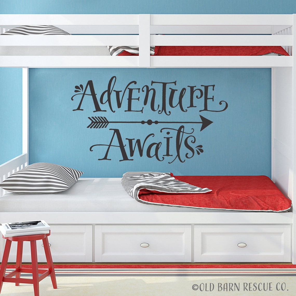 Adventure Awaits Wall Decal Adventure Wall Quote Kid's | Etsy