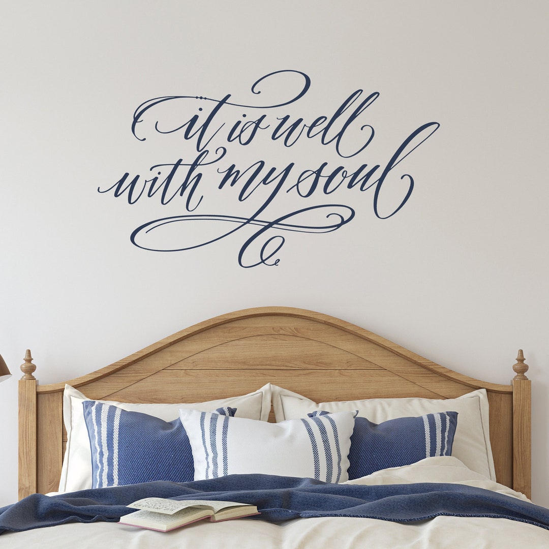 It is Well With My Soul Christian Wall Decal Hymn Quote Wall Decals ...