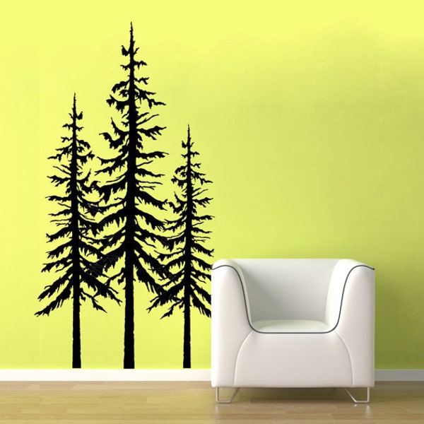 Pine Tree Wall Decal - Etsy