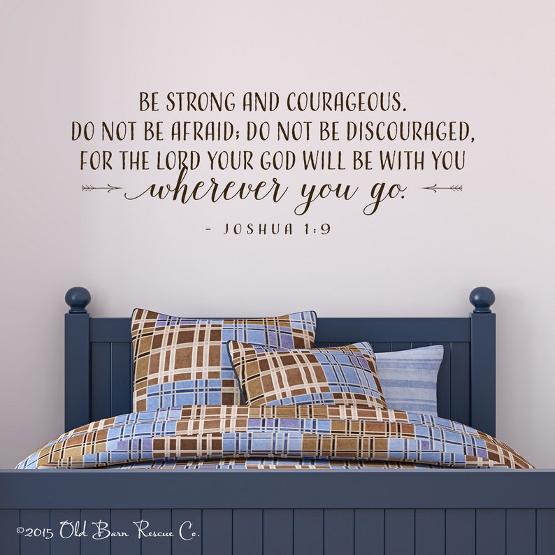 Be Strong and Courageous. Do Not Be Afraid... Vinyl Wall - Etsy Israel