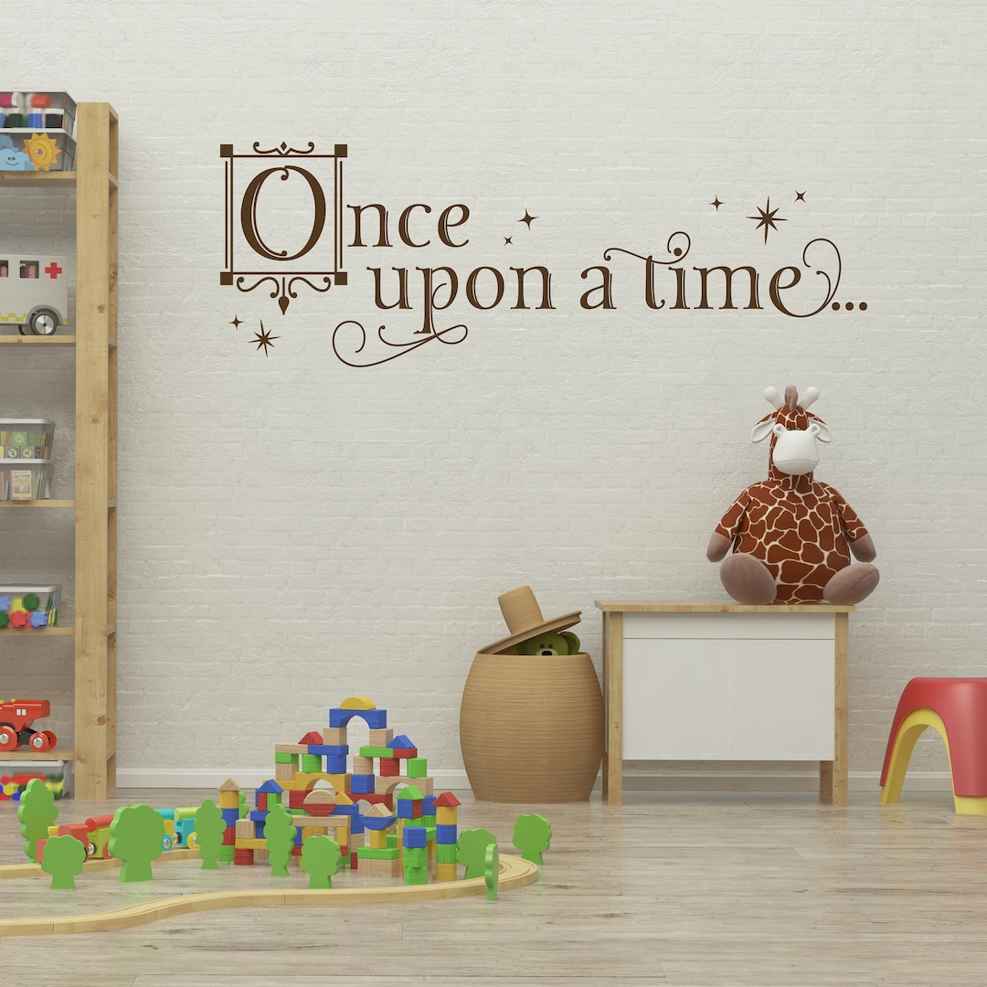Once Upon a Time Wall Decal Kids Room Wall Sticker Imagination Quote ...