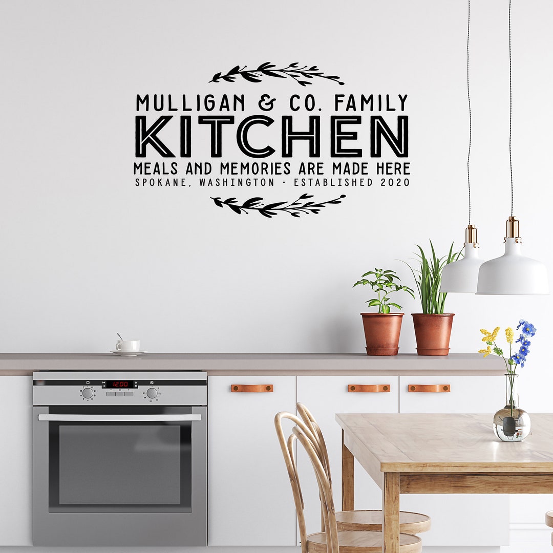 Family Name and Co. Personalized Kitchen Sign Kitchen Wall - Etsy