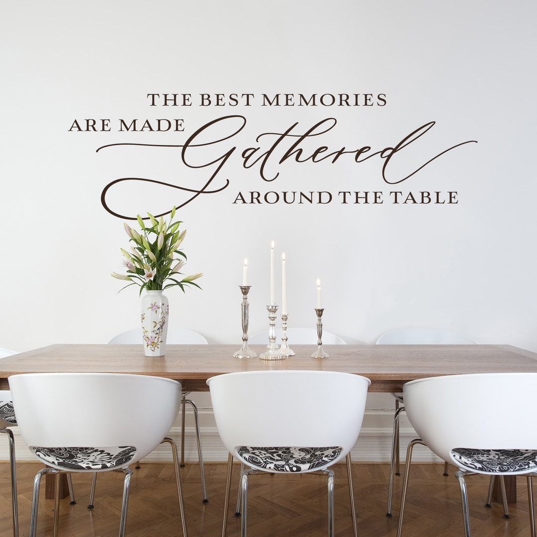 Dining Room Wall Decal the Best Memories Are Made Gathered Around the ...