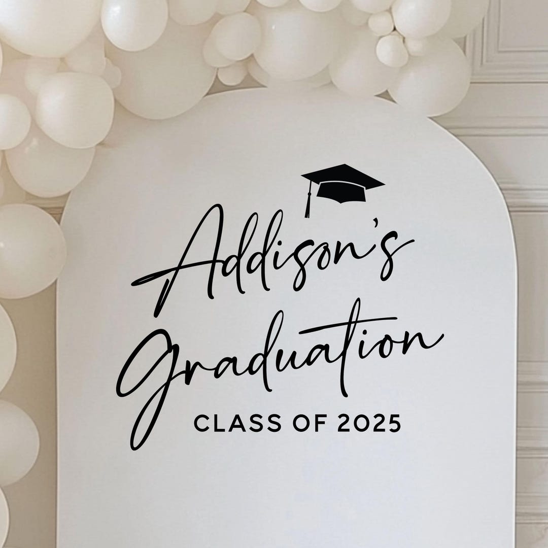 Custom Graduation Decal for Party Arch Personalized Grad Party Decor ...
