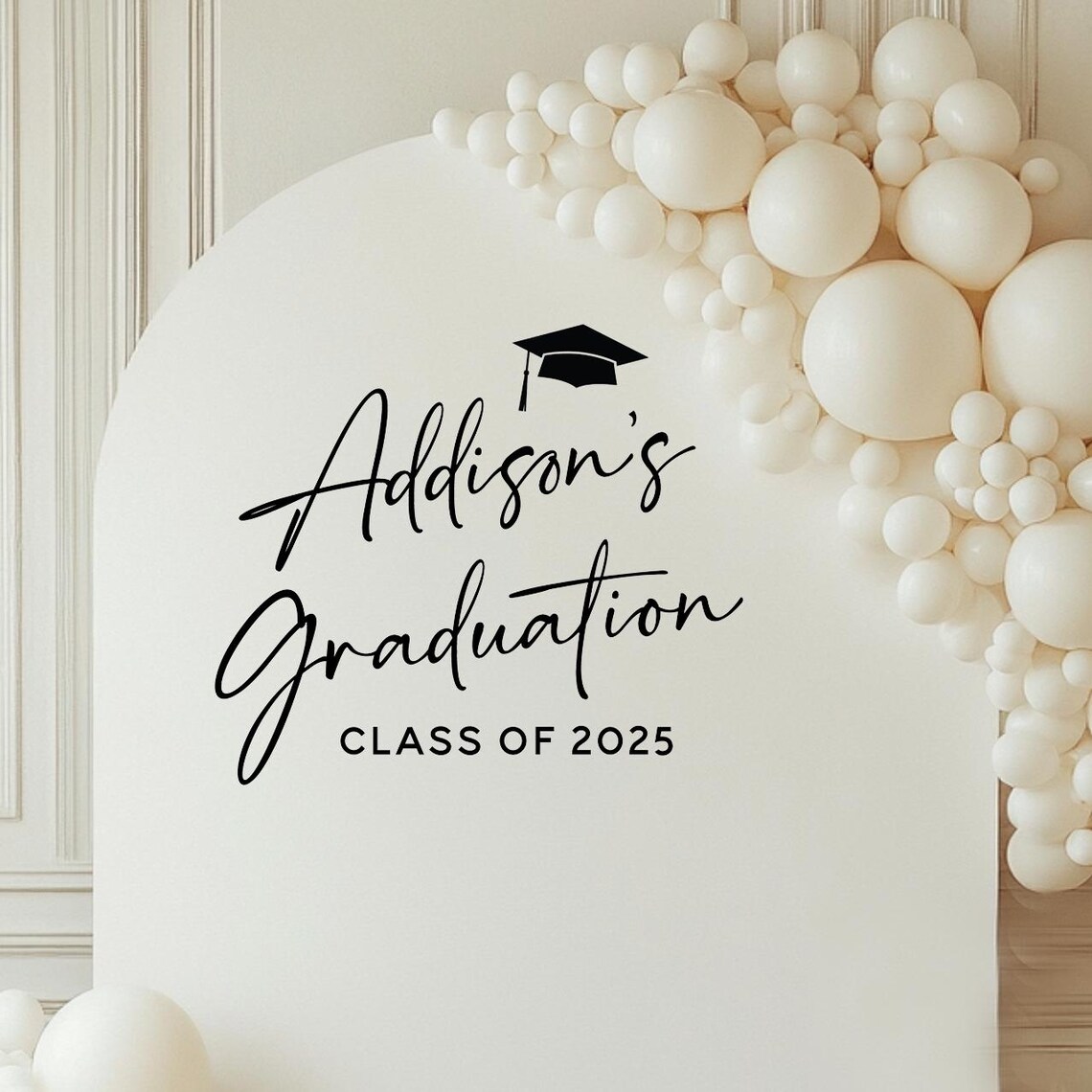 Custom Graduation Decal for Party Arch Personalized Grad Party Decor ...