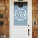 Front Door Decal Address for Door in Wreath Personalized Address House ...