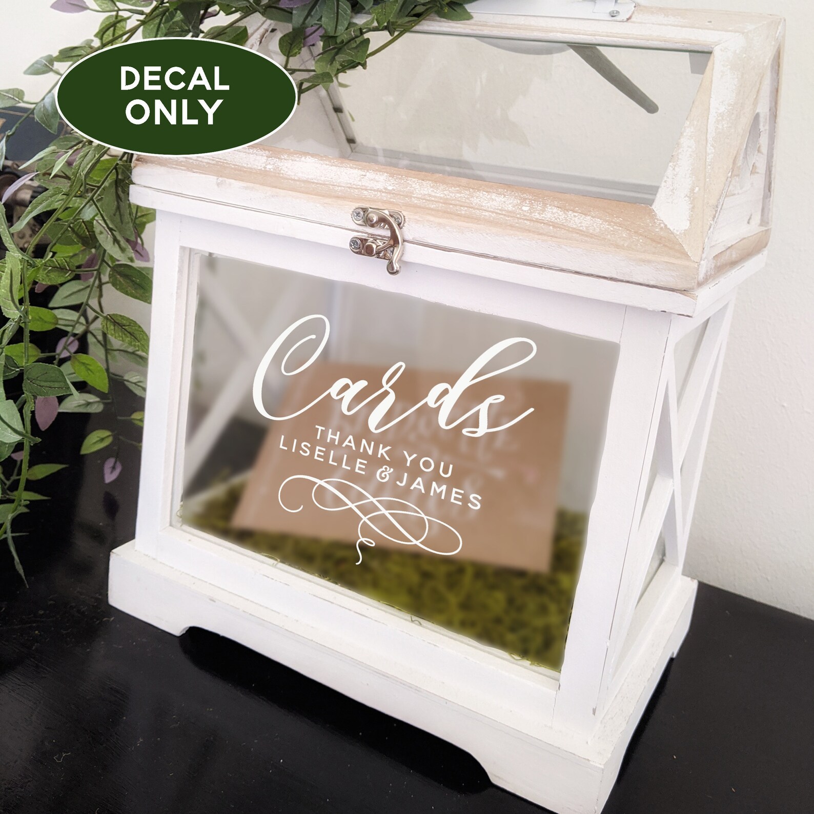 Custom Card Box Decal for Wedding Personalized Card Box - Etsy