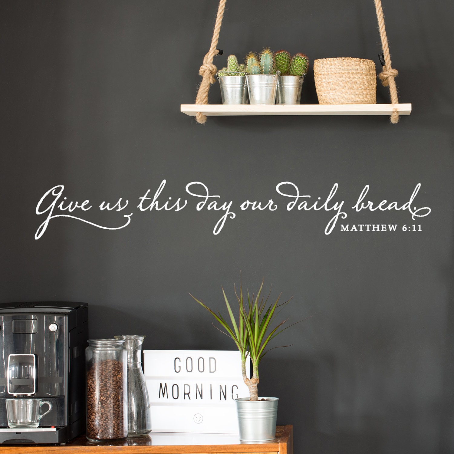 Give Us This Day Our Daily Bread Vinyl Wall Decal Christian Wall Decor ...