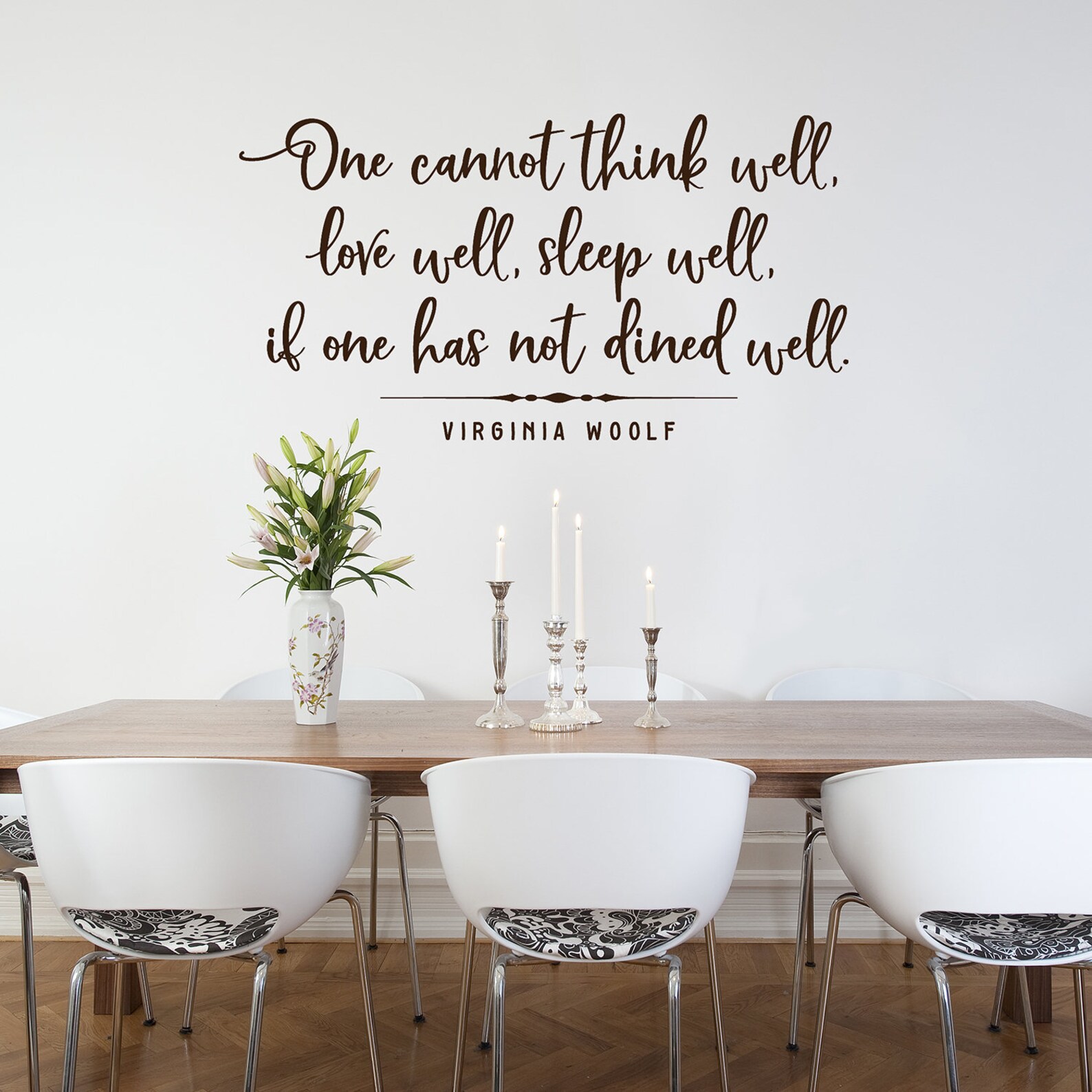 Dining Room Wall Art Kitchen Art Quote One Cannot Think | Etsy