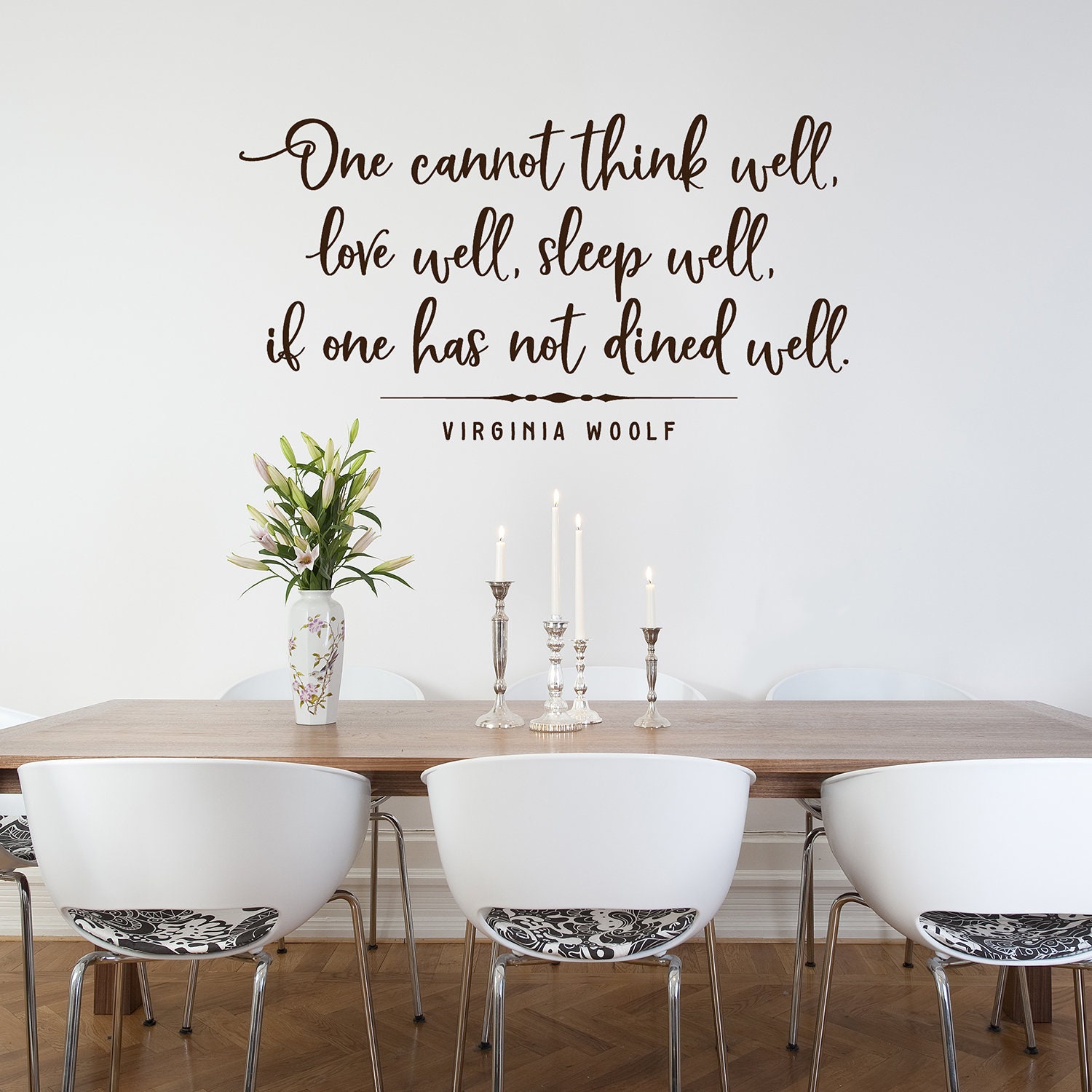 Dining Room Wall Art Kitchen Art Quote One cannot think | Etsy