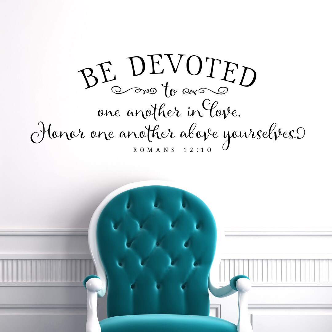 Be Devoted to One Another in Love Christian Wall Art Family Room Wall ...