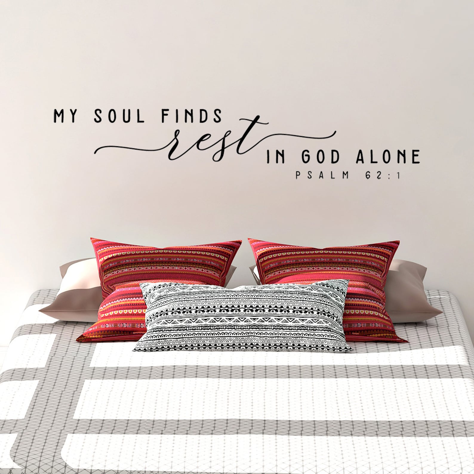 My Soul Finds Rest in God Alone Bedroom Wall Decor Bible - Etsy