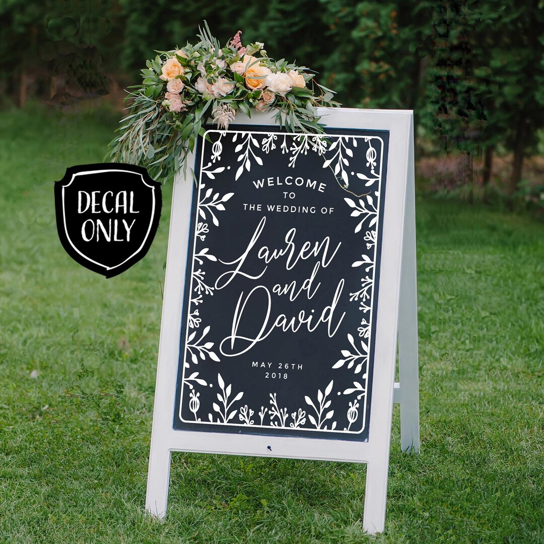 Personalized Wedding Decal DIY Wedding Signs Welcome to the Wedding of ...